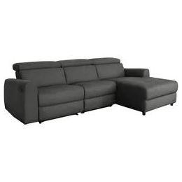 Ecksofa Home Affaire "Sentrano, L-Form" Sofas Gr. B/H/T: 275cm x 82cm x 164cm, Webstoff, Recamiere rechts, mit manueller Relaxfunktion-ohne USB-Anschluß, grau (anthrazit) 275 cm, man. o. elektr. Relaxfunktion und USBKopfverstellung