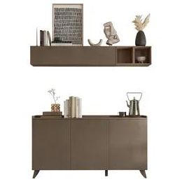 Wohnzimmer-Set Inosign "Tray" Kastenmöbel-Sets braun (bronzo) Sideboard 4-teilig