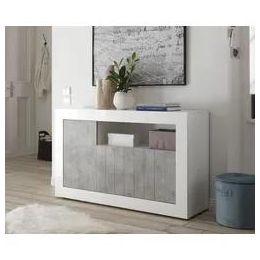 Sideboard Inosign "Urbino" Sideboards weiß (weiß hochglanz/beton) Breite 138 cm