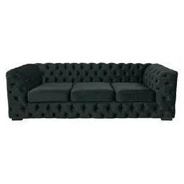 Guido Maria Kretschmer Home & Living Chesterfield-Sofa "Kalina", grün (dunkelgrün), B:230cm H:67cm T:98cm, GUIDO MARIA KRETSCHMER HOME & LIVING, Sofas, klassische Chesterfield-Knopfheftung, sehr hochwertige Verarbeitung