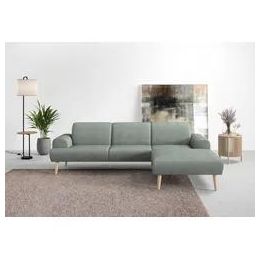 Ecksofa Andas "Swift L-Form" Sofas Gr. B/H/T: 292cm x 83cm x 176cm, Struktur, Recamiere rechts, grün (mint) Federkern-Polsterung, BTH: 29283176 cm