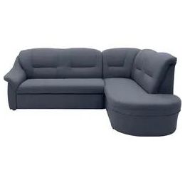 Ecksofa DOMO collection "Faenza L-Form", grau (dunkelgrau), B:232cm H:88cm T:176cm, 92% Polyester, 8% Nylon, Sofas, DOMO collection Ecksofa, mit Ottomane, wahlweise mit Bettfunktion