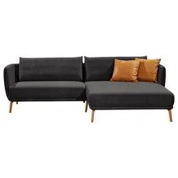 Schöner Wohnen Ecksofa SCHÖNER WOHNEN-KOLLEKTION "Pearl L-Form" Sofas Gr. B/H/T: 270cm x 85cm x 160cm, Flachgewebe FLORIDA, Recamiere rechts, grau (anthrazit florida)