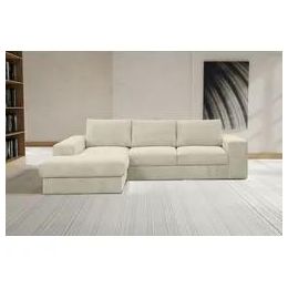 Ecksofa WERK2 "Rozzana" Sofas Gr. B/H/T: 287cm x 84cm x 190cm, Cord, Recamiere links, beige (natur) Design Ecksofa mit hohem Komfort in trendig-weichem Cord & Breitcord