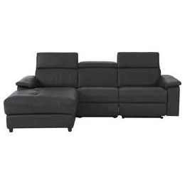 Ecksofa Home Affaire "Binado, L-Form" Sofas Gr. B/T: 252cm x 164cm, Kunstleder, Recamiere links, mit motorischer Relaxfunktion-mit USB-Anschluss, schwarz mit manueller oder elektrischer Relaxfunktion USB-Anschluss