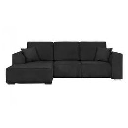 Ecksofa Inosign "Beatrice L-Form" Sofas Gr. B/H/T: 265cm x 86cm x 170cm, Struktur weich, Ottomane links, ohne Bettfunktion-ohne Bettkasten, grau (anthrazit) wahlweise auch mit Bettfunktion und Bettkasten