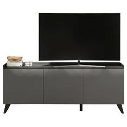 Lowboard Inosign "Tray, Breite 181 cm, TV-Bank mit 3 Türen" Sideboards Gr. B/H/T: 181cm x 72cm x 42cm, grau (steingrau ardesia / bleigrau piombo) Top "Tablet", Push-to-open Funktion