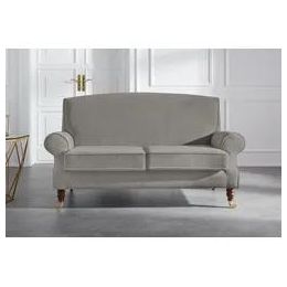 Guido Maria Kretschmer Home & Living 2-Sitzer GUIDO MARIA KRETSCHMER HOME & LIVING "Rennes" Sofas Gr. B/H/T: 160cm x 90cm x 93cm, Samtoptik, grau (hellgrau) in Samtoptik oder Baumwoll-Mix