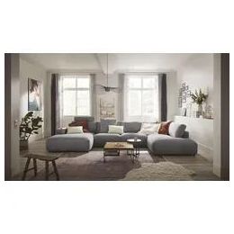 Wohnlandschaft Gallery M BRANDED BY MUSTERRING "Lucia U-Form" Sofas Gr. B/H/T: 434cm x 81cm x 204cm, Cord, Ottomane rechts, grau Verschiedene Farben, Cord-Bezug, Gesamtbreite 434 cm