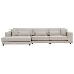 Ecksofa OTTO products "Grenette L-Form" Sofas Gr. B/H/T: 326cm x 77cm x 154cm, Struktur (recyceltes Polyester), Ottomane links, beige Modulsofa, im Baumwoll-Leinenmix oder aus recycelten Stoffen