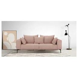 Guido Maria Kretschmer Home & Living 2,5-Sitzer GUIDO MARIA KRETSCHMER HOME & LIVING "BENTE" Sofas Gr. B/H/T: 212cm x 85cm x 105cm, Bouclé, rosa mit schwarzen Metallfüßen