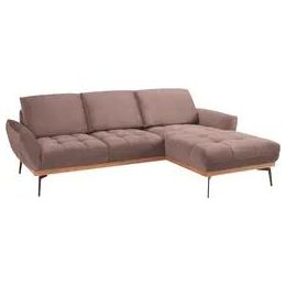 Guido Maria Kretschmer Home & Living Ecksofa GUIDO MARIA KRETSCHMER HOME & LIVING "Palíc, L-Form" Sofas Gr. B/H/T: 245cm x 87cm x 185cm, Webstoff Premium, Recamiere rechts, rosa (rosabraun)