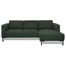 Ecksofa OTTO products "Fillin, L-Form" Sofas Gr. B/H/T: 242cm x 82cm x 152cm, Chenille, Recamiere rechts, grün Struktur hergestellt aus recycelten PET-Flaschen und im Leinen-Mix