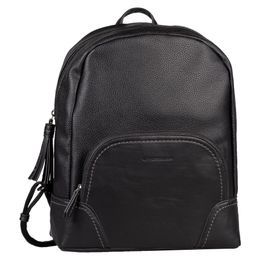 Cityrucksack Tom Tailor "Isa Backpack M" Gr. B/H/T: 28 cm x 32 cm x 12 cm, schwarz Rucksäcke