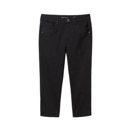 Tom Tailor Damen Kate Capri Jeans mit Bio-Baumwolle, schwarz, Uni, Gr. 28