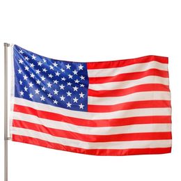 PHENO FLAGS Flagge Premium USA Flagge 90 x 150 cm Amerikanische Fahne Amerika (Hissflagge für Fahnenmast), Inkl. 2 Messing Ösen