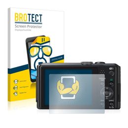BROTECT Displayschutzfolie Schutzfolie für Panasonic Lumix DMC-TZ41, 2 Stück, 2 Stück, Displayschutz Schutz Folie Klar Transparent, weiß