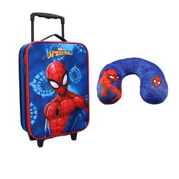 MARVEL Trolley MARVEL Spiderman Kinder 2tlg Set Trolley Kinderkoffer plus Reisekissen