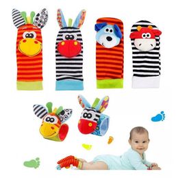 GOOLOO Rasselsocke Rasselsocke Baby Rasseln Spielzeug Socken und Handgelenk