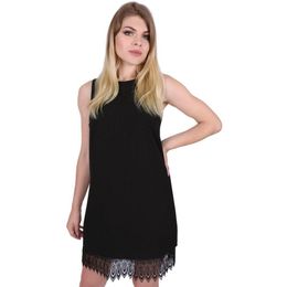 Sarcia.eu Minikleid Schwarzes Minikleid mit Details aus Spitze Sommerkleid elegant S