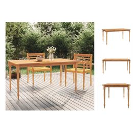 vidaXL Gartentisch Batavia-Tisch 150x90x75 cm Massivholz Teak Gartentisch Esstisch