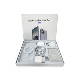 IACCU 6in1 Geschenk Box Magnetische Netzteil Apple iPhone 12 Serie Smartphone-Ladegerät (Set