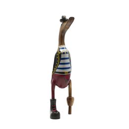Kaufhaus le petit Tierfigur Deko Ente Holz Pirat Gans Vogel Laufente Figur Skulptur Objekt