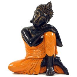 Guru-Shop Buddhafigur Geschnitzte sitzender Buddha Figur