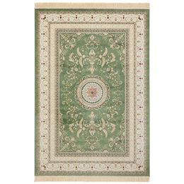 NOURISTAN Teppich Orientalischer Samt Teppich Fransen Antik Negar Grün, rechteckig, Höhe: 5 mm