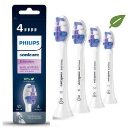 Philips Aufsteckbürsten Philips S2 Sensitive HX6054/10 4x Ultra Soft Bürstenköpfe für Schal...