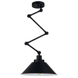 Licht-Erlebnisse Deckenleuchte PANTO, ohne Leuchtmittel, Deckenlampe Schwarz Metall Industrial E27 verstellbar Küche