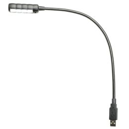 Adam Hall Klemmleuchte, SLED 1 ULTRA USB mit 4 COB LED Schwanenhalsleuchte -