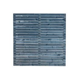 Mega-Holz Sichtschutzelement Sichtschutz Rhombus Kiefer Grau lasiert 1260 x 180 cm Gartenzaun
