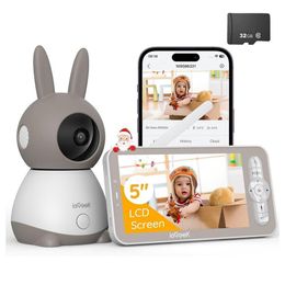 ieGeek Babyphone Babyphone mit Kamera 2K/3MP
