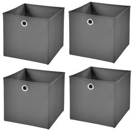 StickandShine Faltbox 4 Stück Faltboxen 28 x 28 x 28 cm faltbar ohne Deckel Aufbewahrungsbox in verschiedenen Farben (4er SET 28x28x28) 28cm