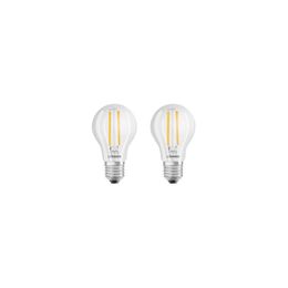 LEDVANCE LED-Leuchtmittel SMART WiFi LED Lampe E27 dimmbar 6W Warmweiß Birne Glühbirne [2er]