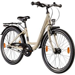 Zündapp Zündapp C400 Jugendfahrrad 24 Zoll Fahrrad ab 130-145 cm 3 Gang Tiefeinsteiger beige