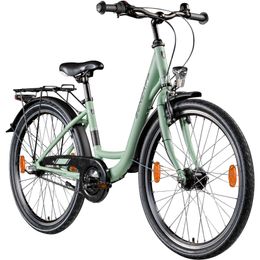 Zündapp Zündapp C400 Jugendfahrrad 24 Zoll Fahrrad ab 130-145 cm 3 Gang Tiefeinsteiger grün