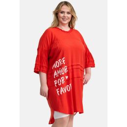 kekoo A-Linien-Kleid Luftig leichtes Kurzkleid aus Baumwollviskose 'Amor'
