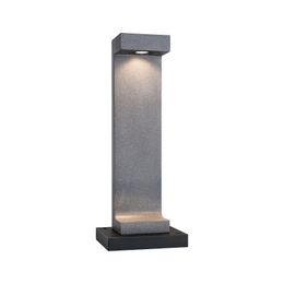 Paulmann LED Pollerleuchte Concrea IP65 616mm 3000K 6,8W 200lm 230V schwarzer Sandstein Beton, LED fest integriert, Warmweiß