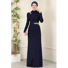 fashionshowcase Maxikleid Damen Abendkleid im Abaya-Stil