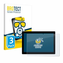 BROTECT Displayschutzglas Schutzglas für Powmus T221 10.1", 3 Stück, Schutzfolie Display Schutz Glas Folie matt, weiß