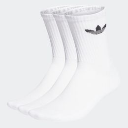 Adidas Cushioned Trefoil Mid-Cut Crew Socken, 3 Paar