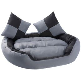 Petstuff - Hundebett l 110x80x23cm grau/schwarz