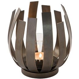 Windlicht Fink "ORFEA, Weihnachtsdeko" Kerzenhalter Gr. H: 20 cm, braun (antik bronzefarben) Windlichter Laternen