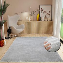 Vimoda - Teppich kurzflor Einfarbig Super Qualität Ultra Soft für Wohnzimmer, Kinderzimmer, Schlafzimmer Läufer,Grau, 160x230 cm