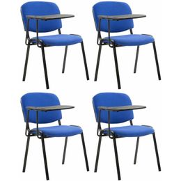 CLP 4er Set Stühle Ken mit Klapptisch Stoff blau
