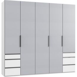 Kleiderschrank wimex "Level by fresh to go" Schränke Gr. B/H/T: 250 cm x 236 cm x 58 cm, 5 St., weiß (weiß, light grey) Kleiderschränke