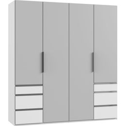 Kleiderschrank wimex "Level by fresh to go" Schränke Gr. B/H/T: 200 cm x 216 cm x 58 cm, 4 St., weiß (weiß, light grey) Kleiderschränke