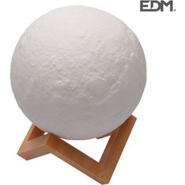Edm - E3/36405 Lampara De Luna En 3D, Dos Tonalidades De Luz y Ø15Cm